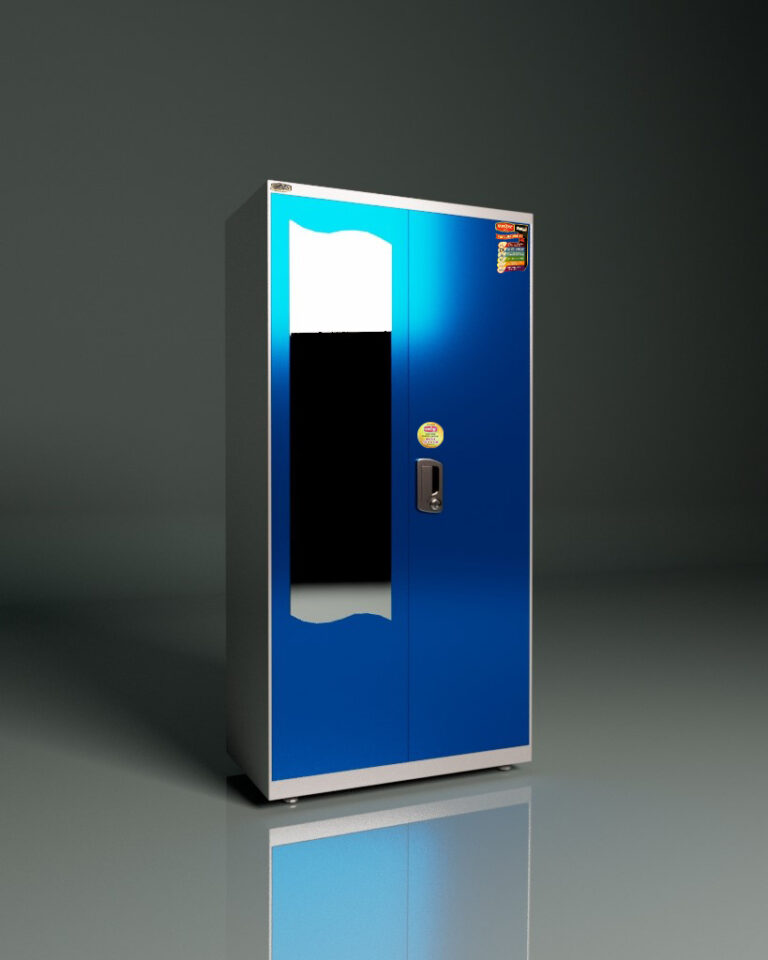1 Locker Mirror Almirah (Blue) – Everest Steel