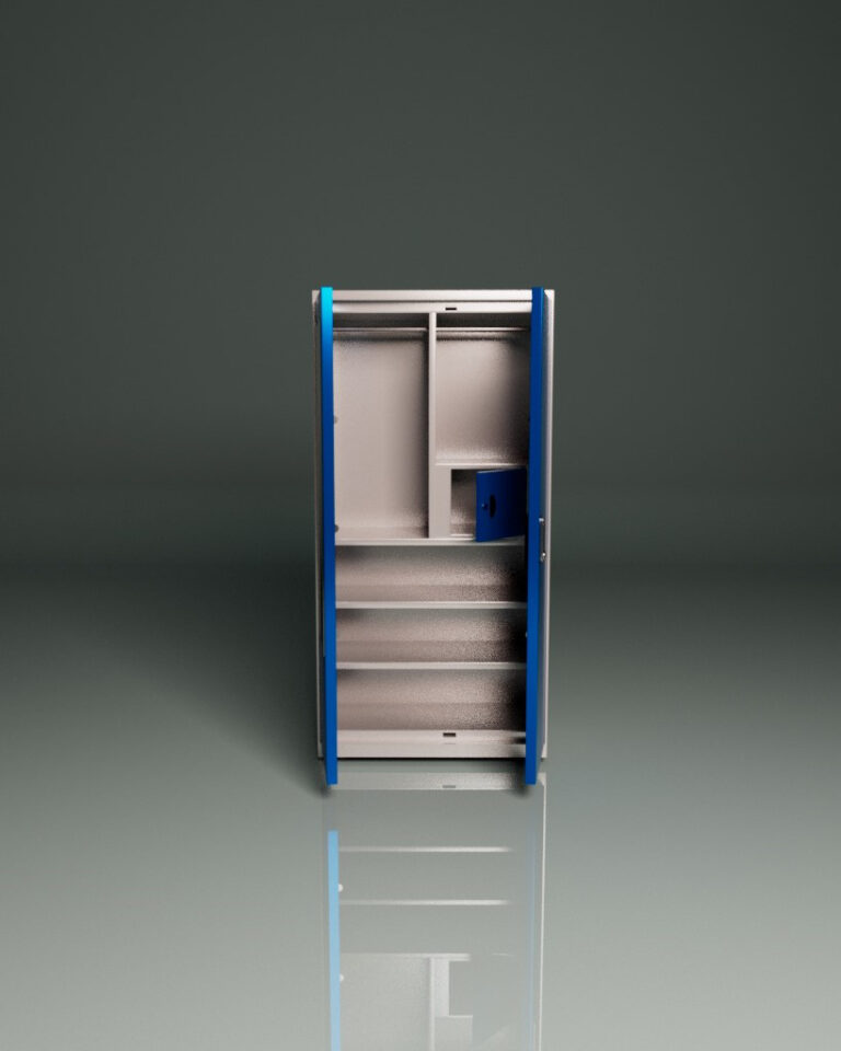 1 Locker Mirror Almirah (Blue) – Everest Steel
