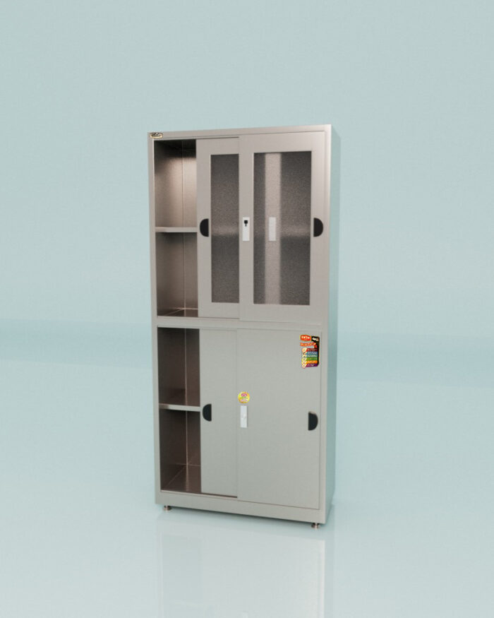 Sliding Almirah – Half Glass Door – Everest Steel